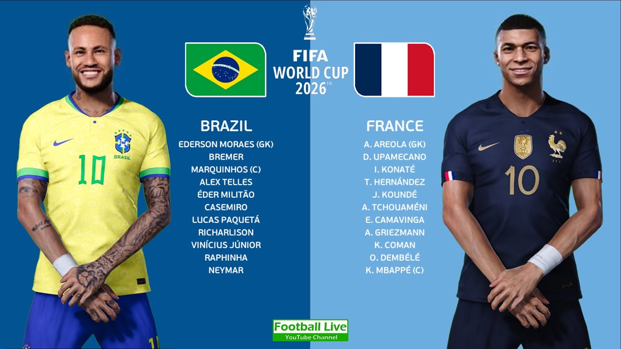Brazil Vs France | FIFA World Cup 2026 | Neymar vs Mbappe | eFootball ...