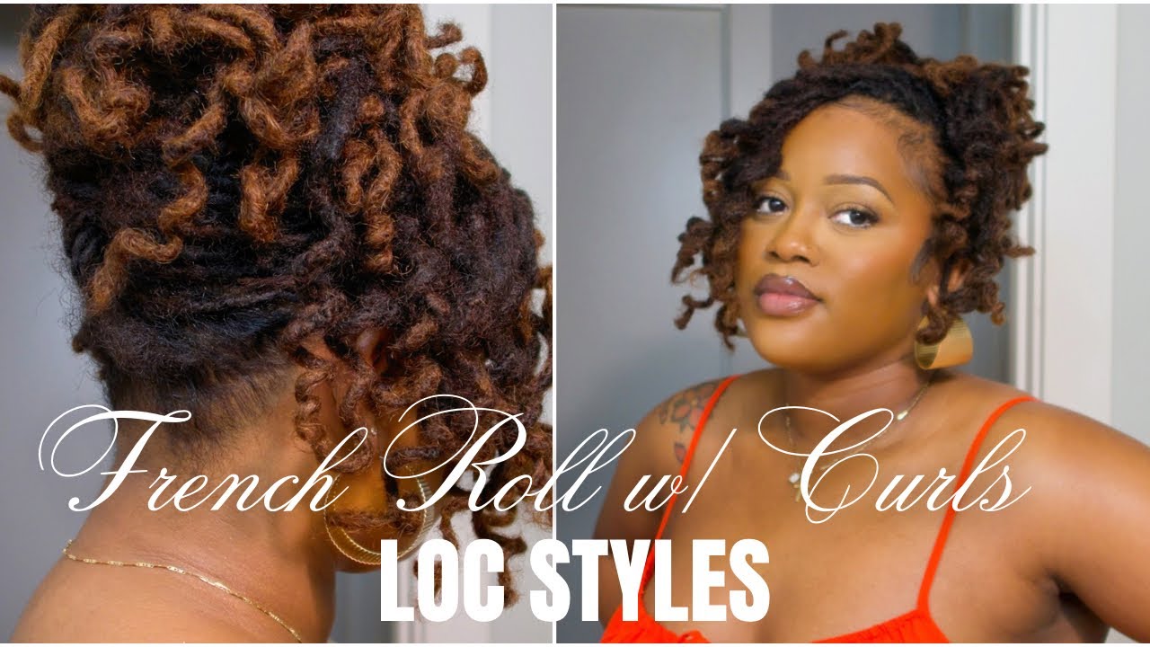 Styling My Locs :: French Roll with Curls :: Loc Styles - YouTube