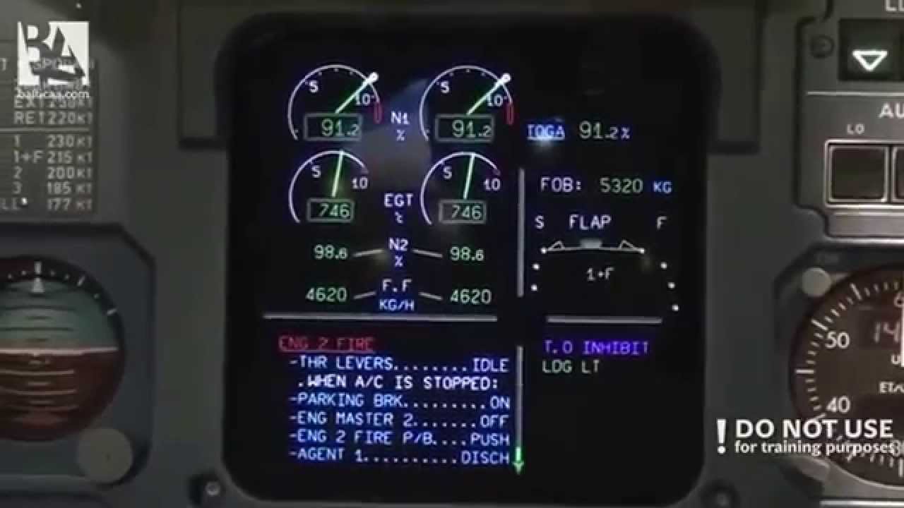 Engine Fire warning (A320) - YouTube