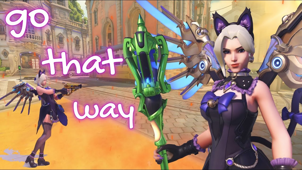 Overwatch 2: NEW BLACK CAT Mercy Skin Gameplay - YouTube
