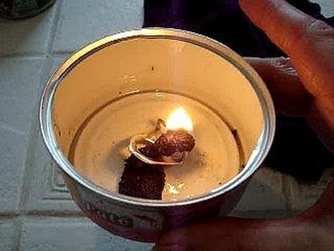 How to make an EMERGENCY CANDLE OR OIL BURNER with household items ...
