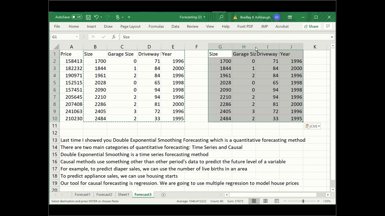 Regression for BUS 340 - YouTube