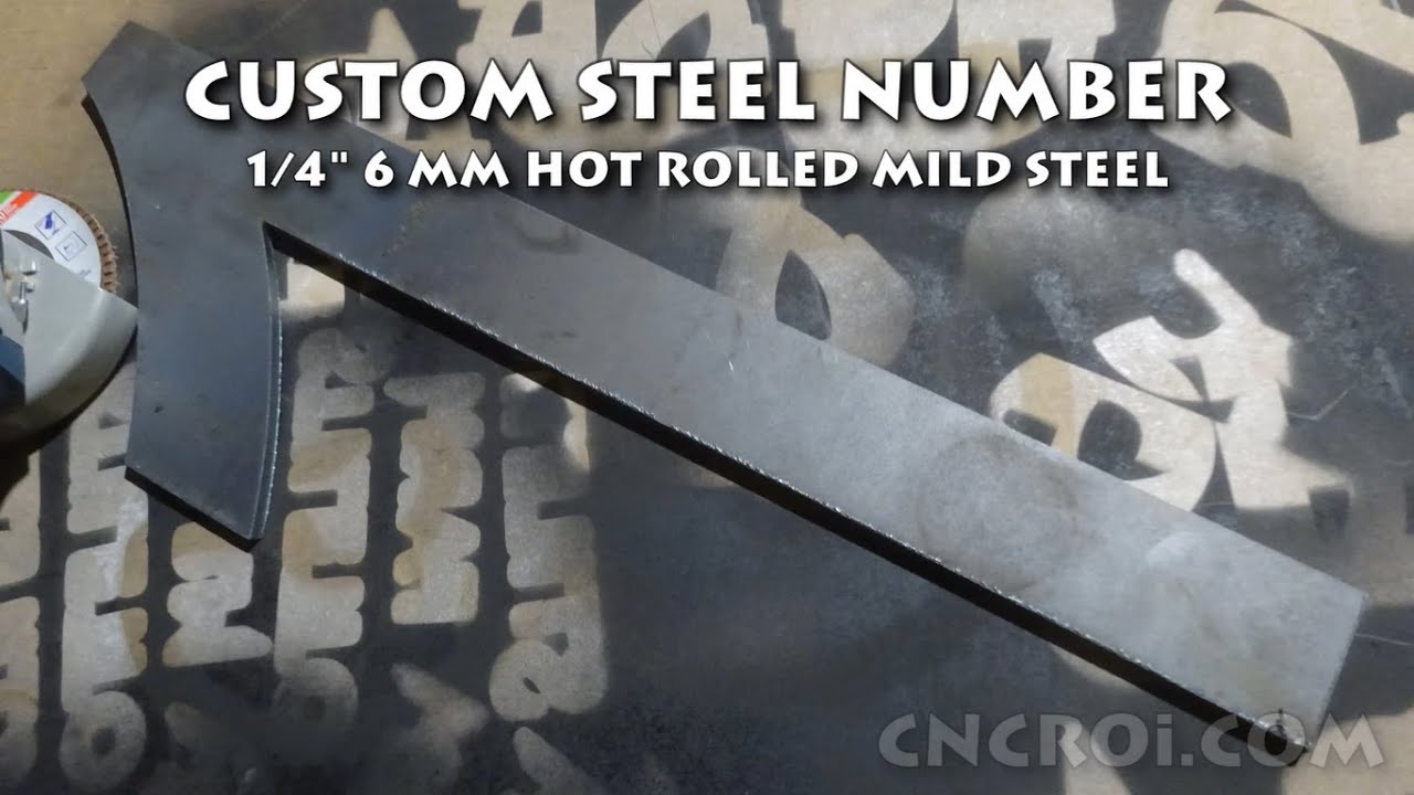 Custom Steel Number: 1/4" 6 mm Hot Rolled Mild Steel - YouTube