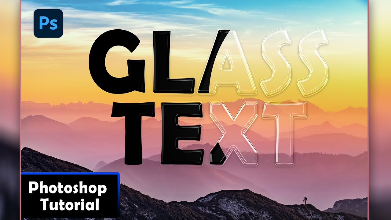 GLASS TEXT Effect in Photoshop | Realistic Glass Text or Logo Effect ...