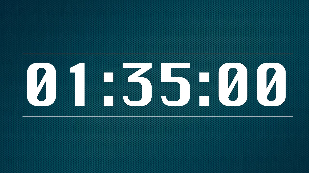 1 Hour 35 Minute Timer - 4K 60 FPS - YouTube