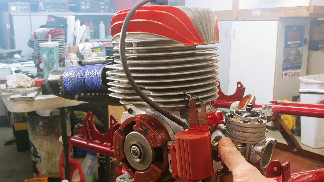 Vintage Kart Engine Atomic 100cc Reed Valve - YouTube