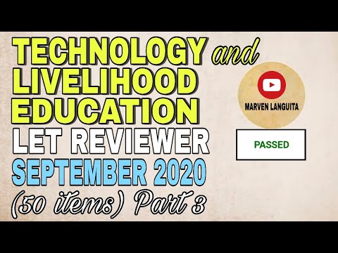 TECHNOLOGY and LIVELIHOOD EDUCATION | LET REVIEWER PART 3 - YouTube
