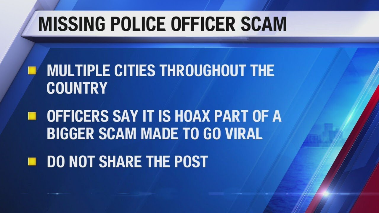 Missing officer scam nationwide - YouTube