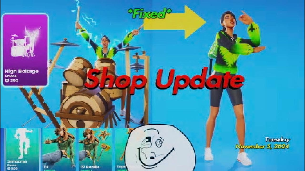 *NEW* Caffeinated Emote, Futurama, High Boltage - Fortnite Shop Update ...