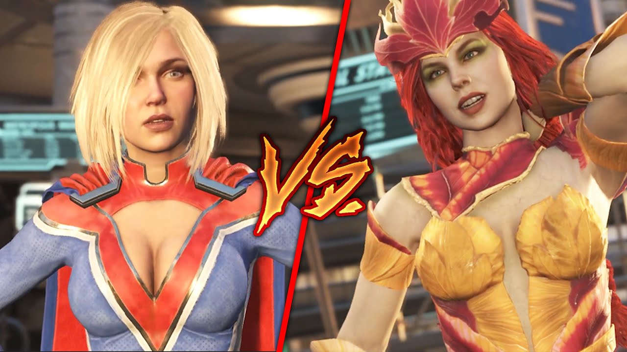 Powergirl Vs Poison Ivy And Wonder Woman Insane Fight Injustice 2 Youtube