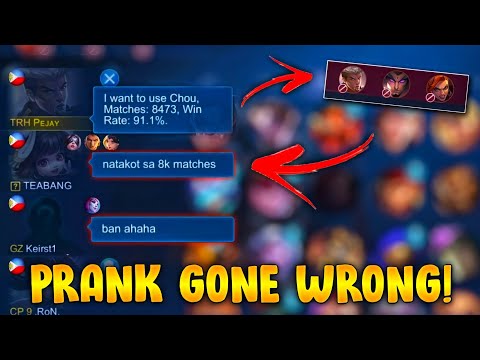 iNSECTiON CHOU PRANK 8000+ MATCHES GONE WRONG! | MLBB