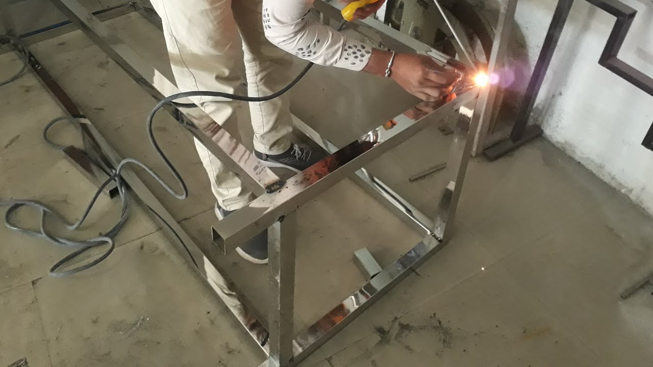 How to make stainless steel dining Table // stainless steel Dining ...