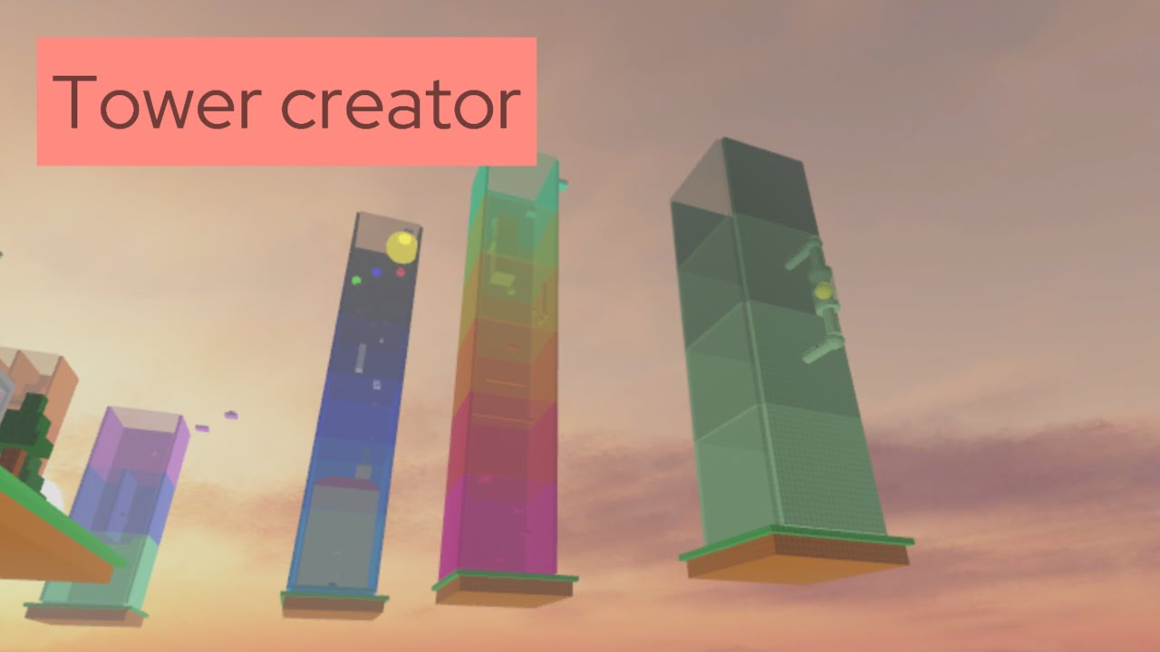 tower creator game play - YouTube