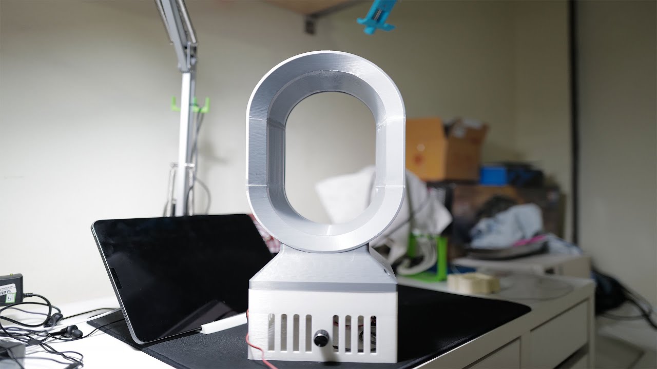 DIY 3D Printed Bladeless Fan ตั้งโต๊ะ - YouTube