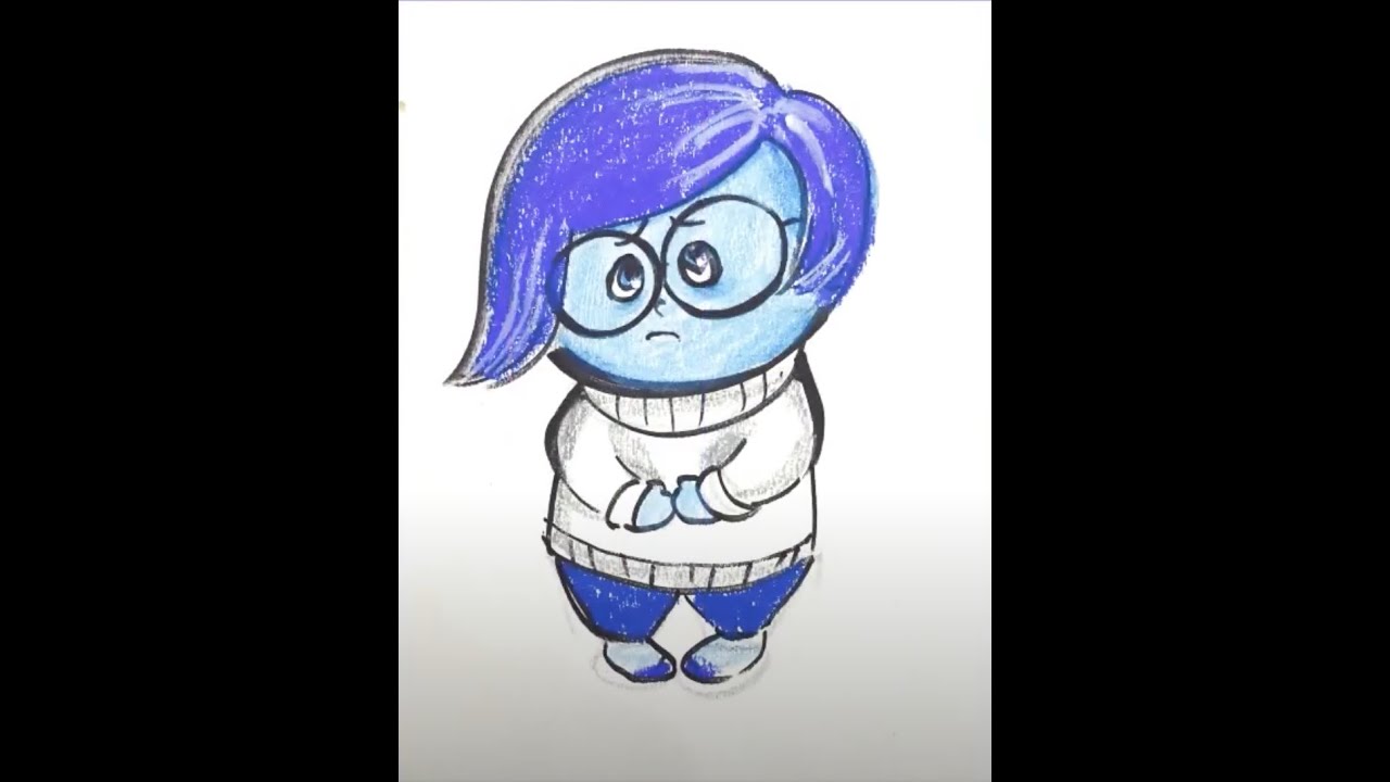 How to draw Sadness from movie Inside Out - YouTube