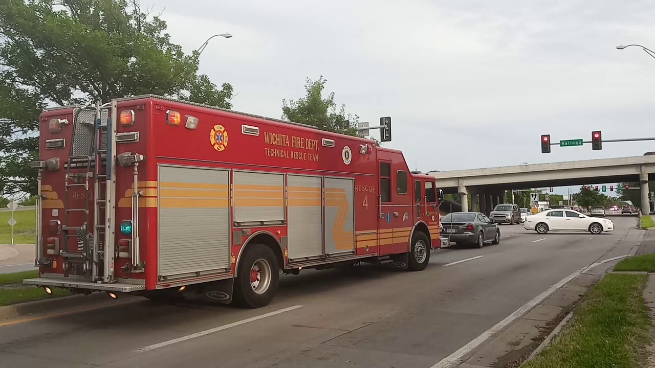 Wichita KS Fire Department Rescue 4, Engine 2, And Engine 4 - YouTube