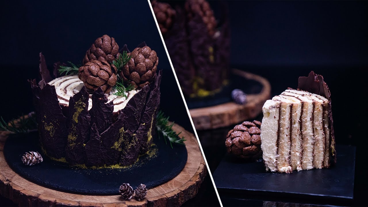 Tort Buturuga cu Straturi Verticale / Log Layer Cake - YouTube