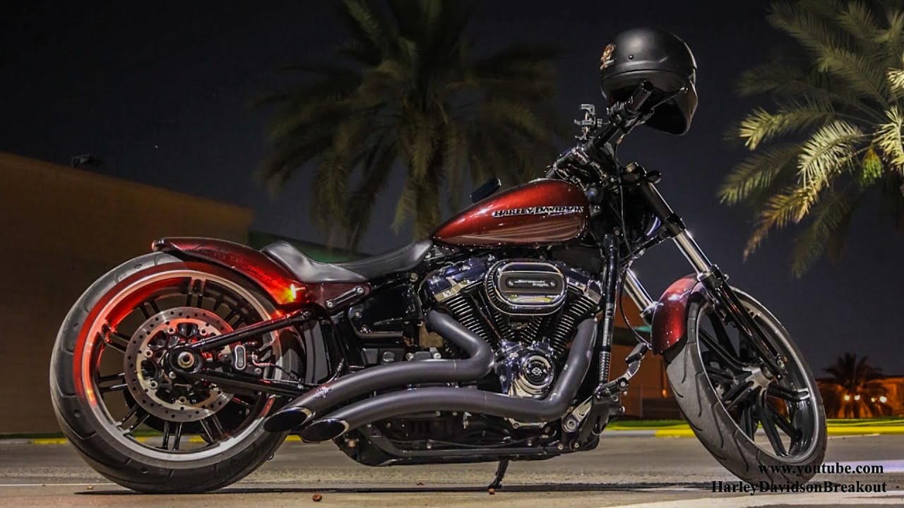 Harley-Davidson Breakout Exhaust Sound (Mohammed from Abu Dhabi) - YouTube