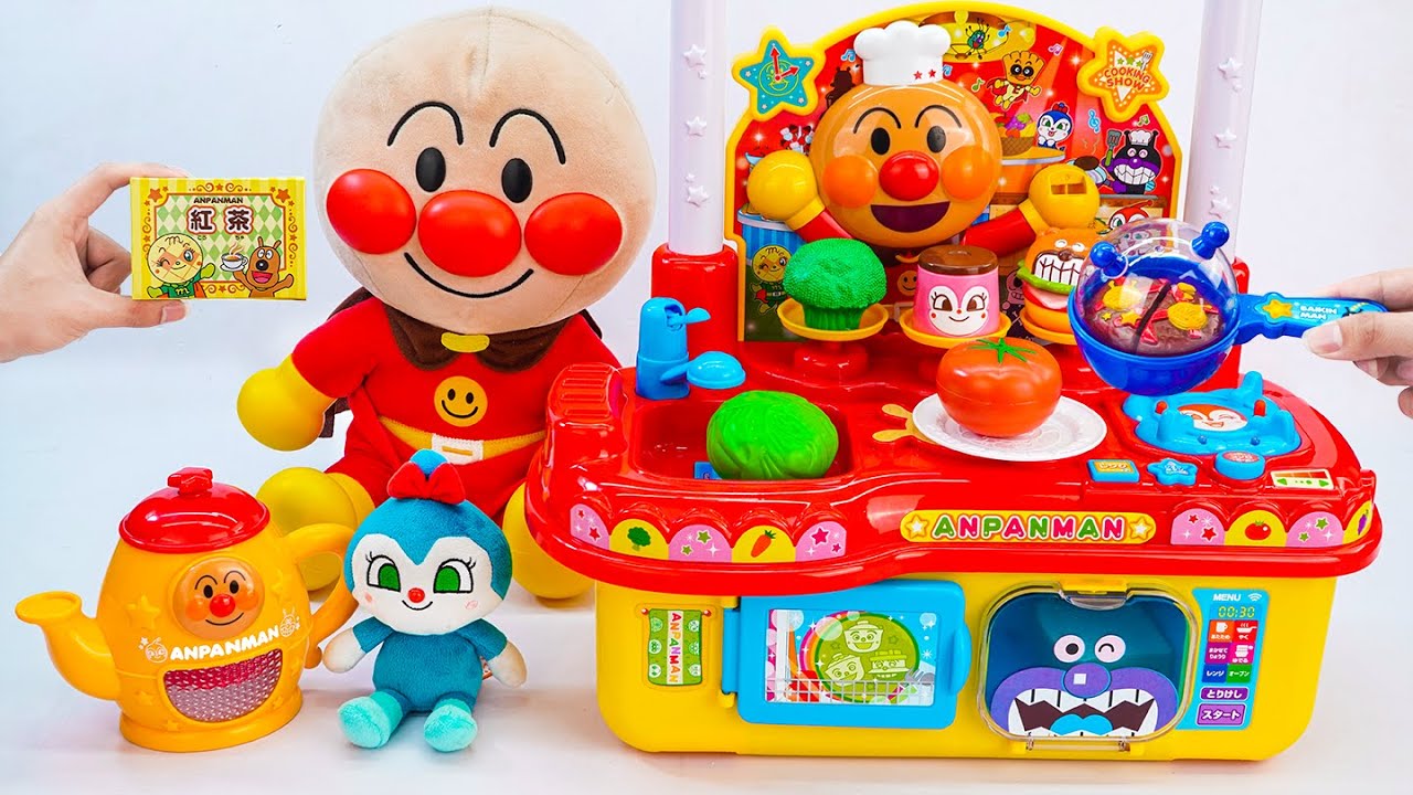 90 Minutes Satisfying with Unboxing Anpanman Kitchen Cooking Set ...