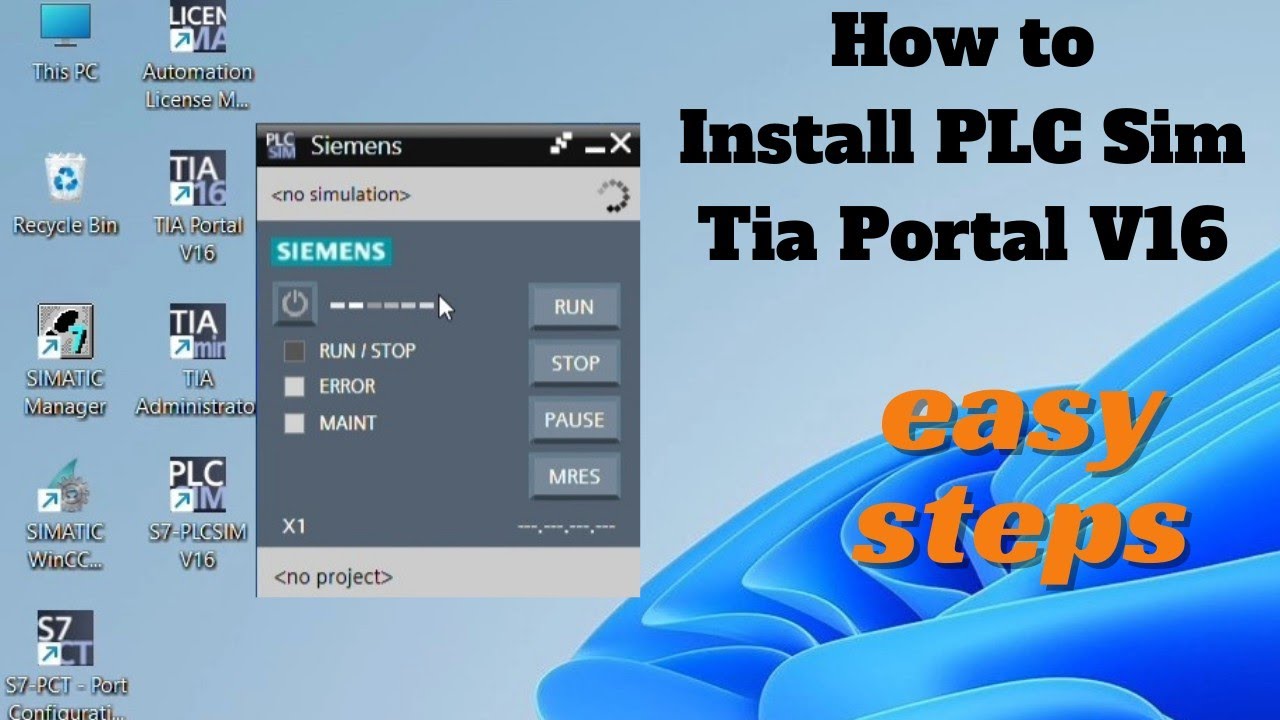 How to Install PLC SIMULATOR Tia Portal V16 | How to Install PLC SIM ...
