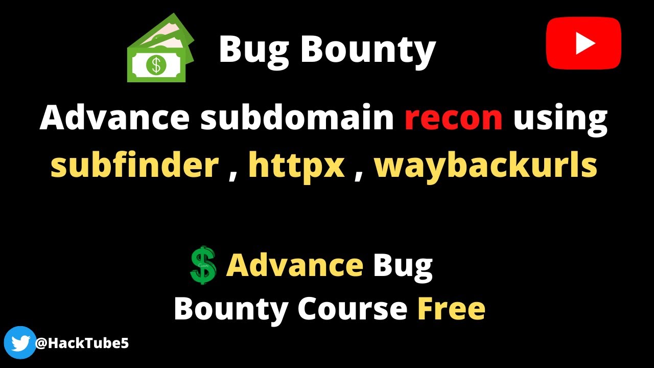 Advance subdomain recon using subfinder , httpx , waybackurls - YouTube