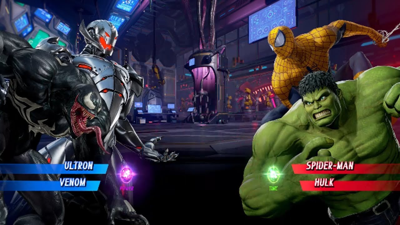 Ultron & Venom Vs Spider-Man & Hulk[Very Hard]AI Marvel vs Capcom ...
