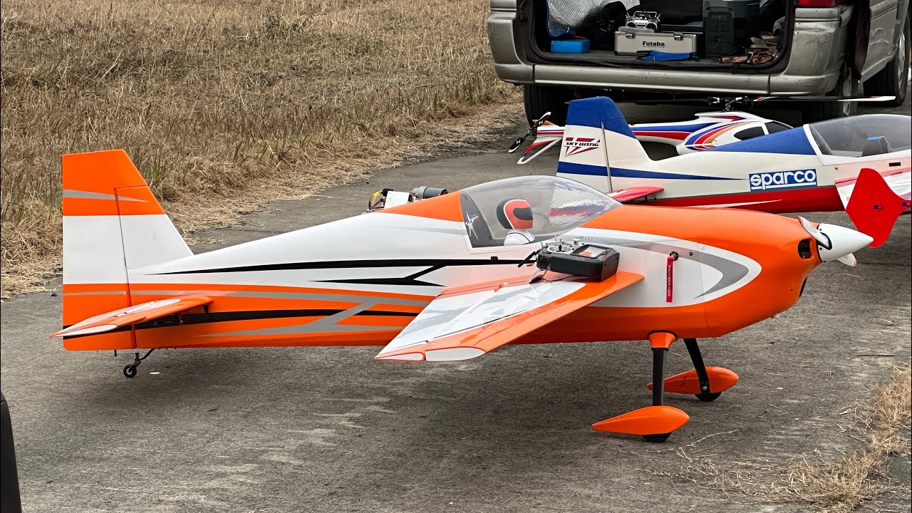 Maiden Flight Day for AJ Aircraft 93" Laser 230Z V2 - YouTube