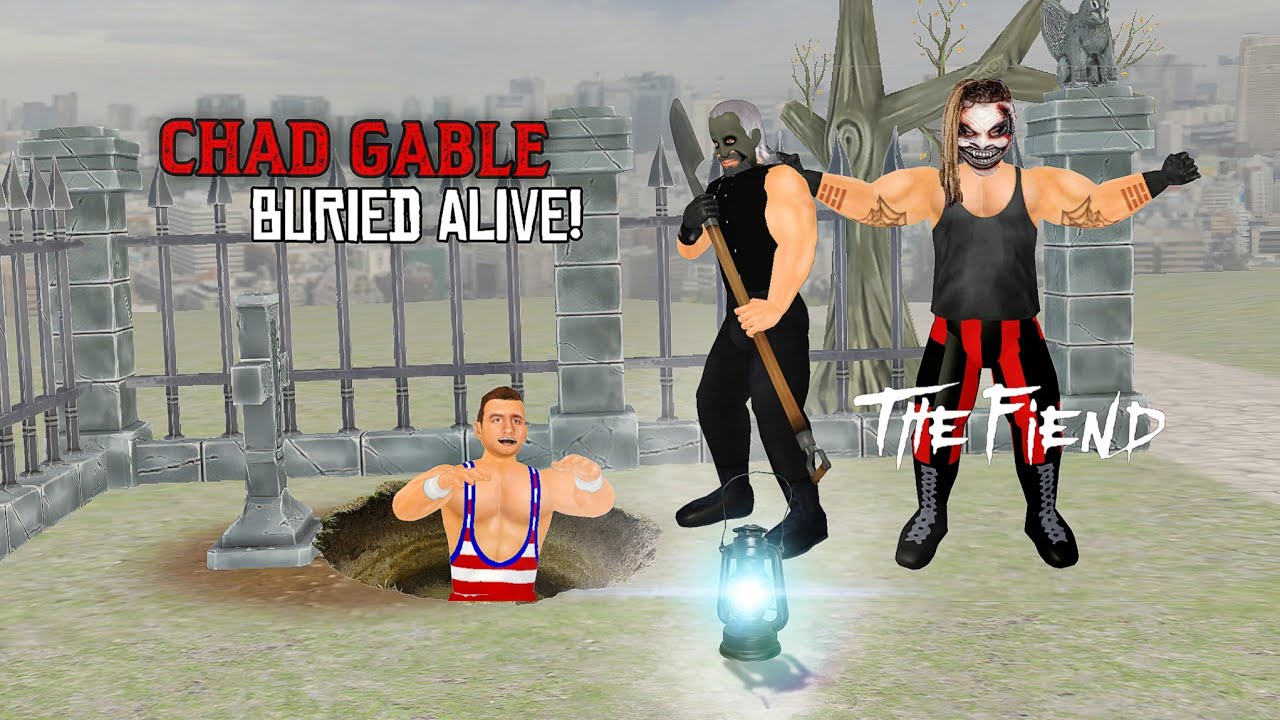 The Fiend and Uncle Howdy bury Chad Gable alive! | Wrestling Empire ...
