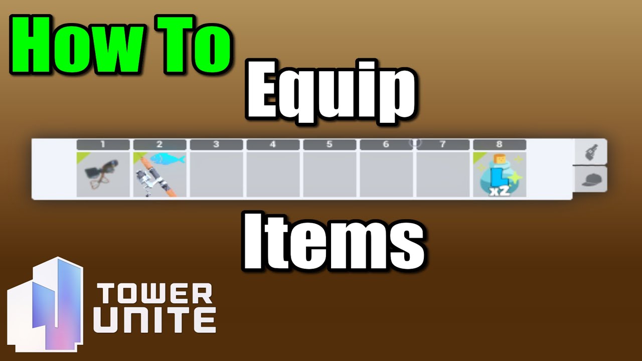 How To Equip Items on Tower Unite - YouTube