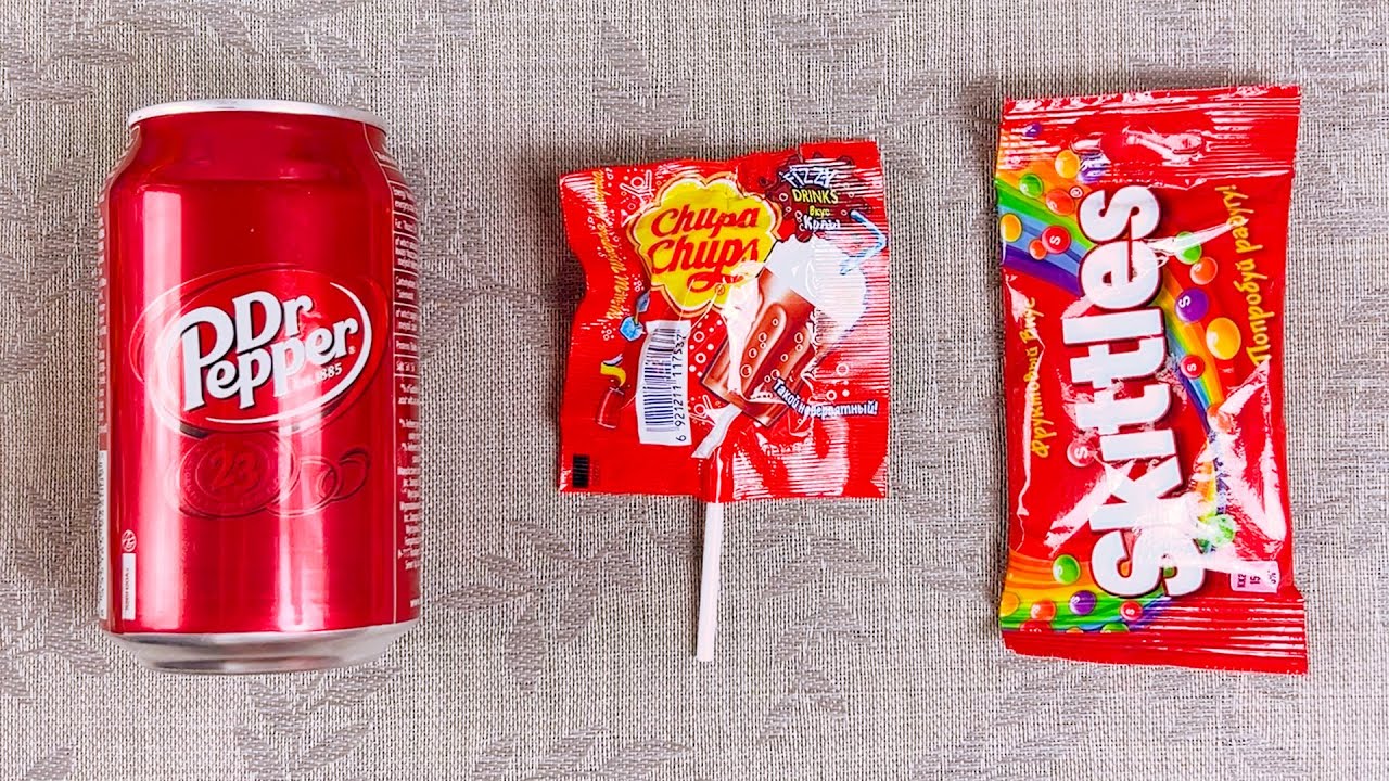 Lots of Candy Lollipops, Dr Pepper, Chupa Chups, Skittles ASMR Unboxing ...