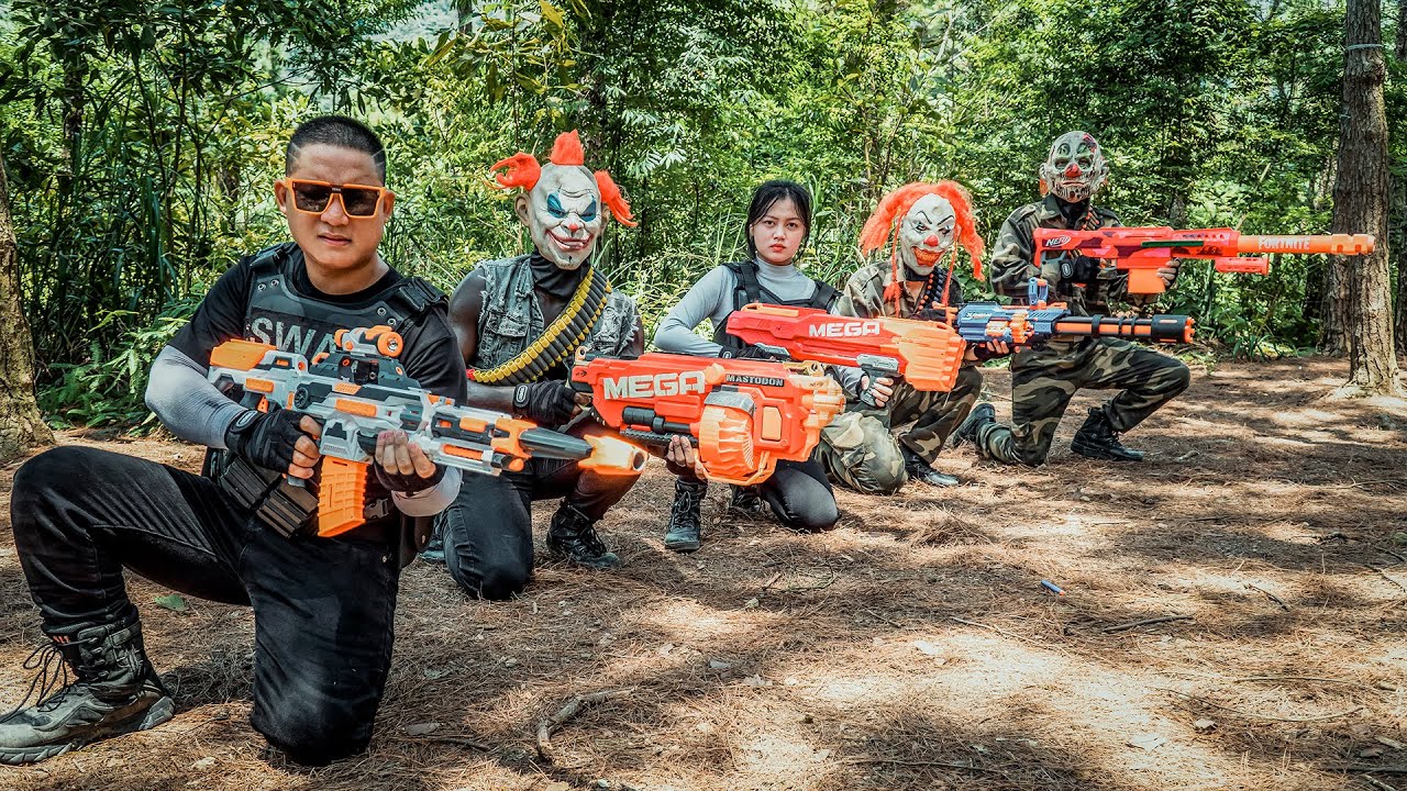 LTT Films : The Warrior REVENGE Silver Flash Nerf Guns Fight Tiger Mask ...