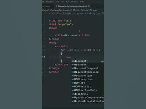 Javascript program to print first 10 Natural Number🔥 - YouTube