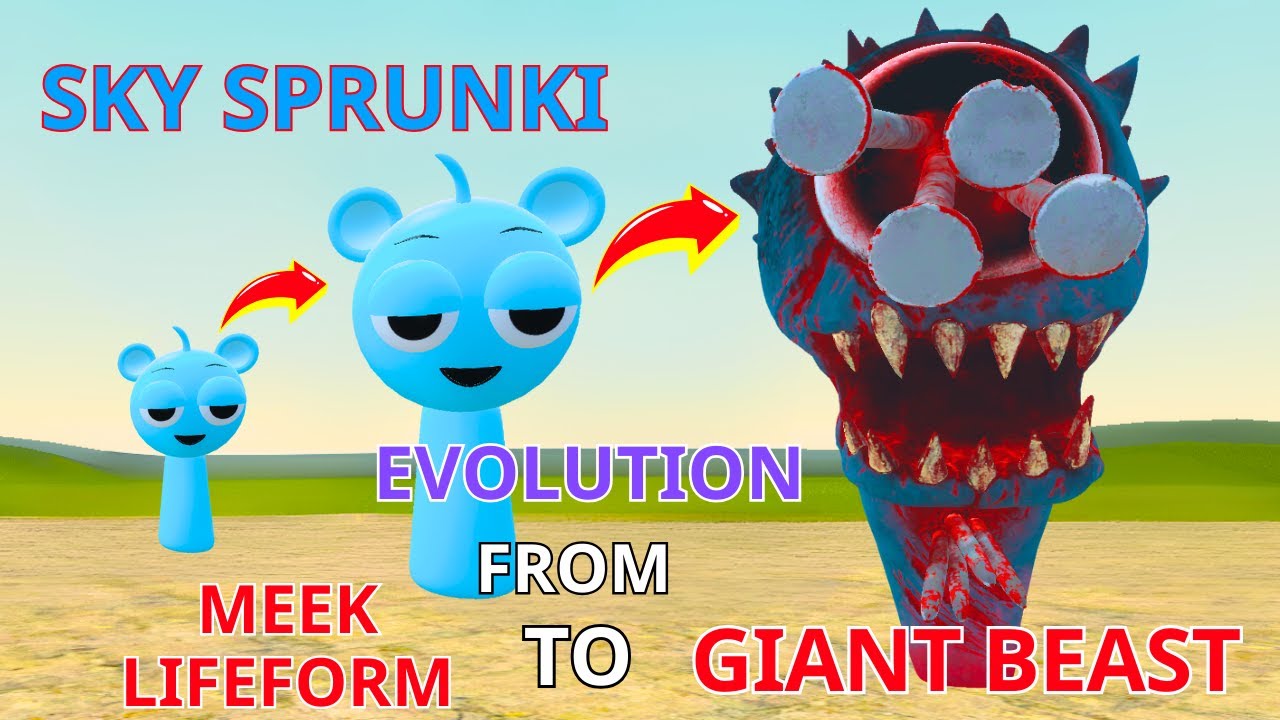 Sky Blue Sprunki: The Evolution From Meek Lifeform to Giant Beast | Go ...
