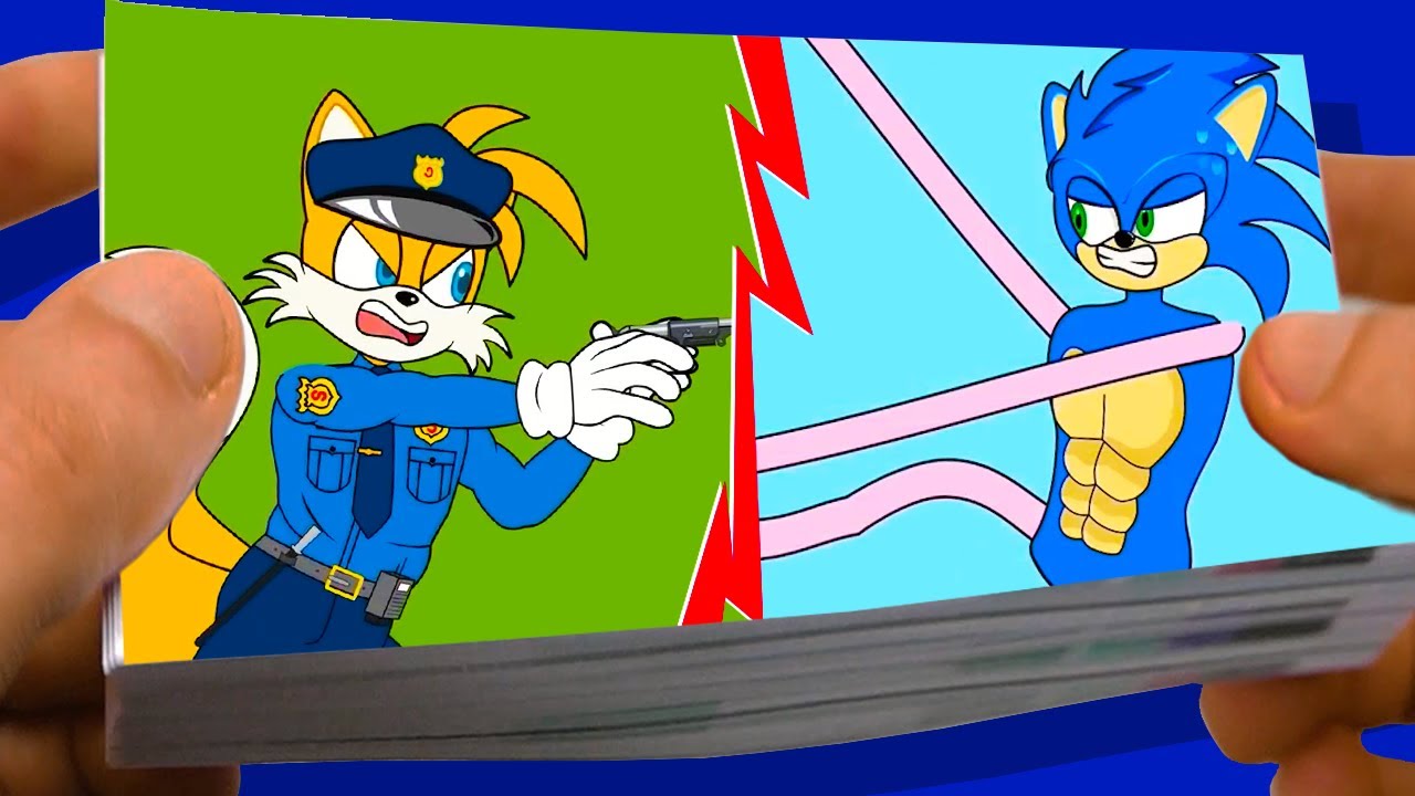 Sonic Junior Saves Police - Sonic the Hedgehog 2 Flipbook Animation ...