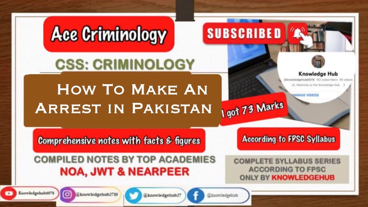 How to make an Arrest in Pakistan| Crpc 1968| Police in Pakistan ...