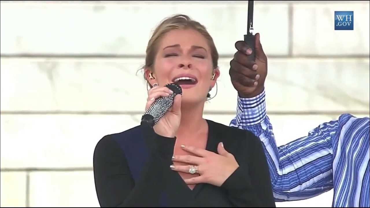 Leann Rimes Sings Amazing Grace At The 50th Anniversary Of The March On Washington Youtube