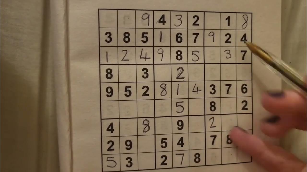 asmr solving easy sudoku! - YouTube