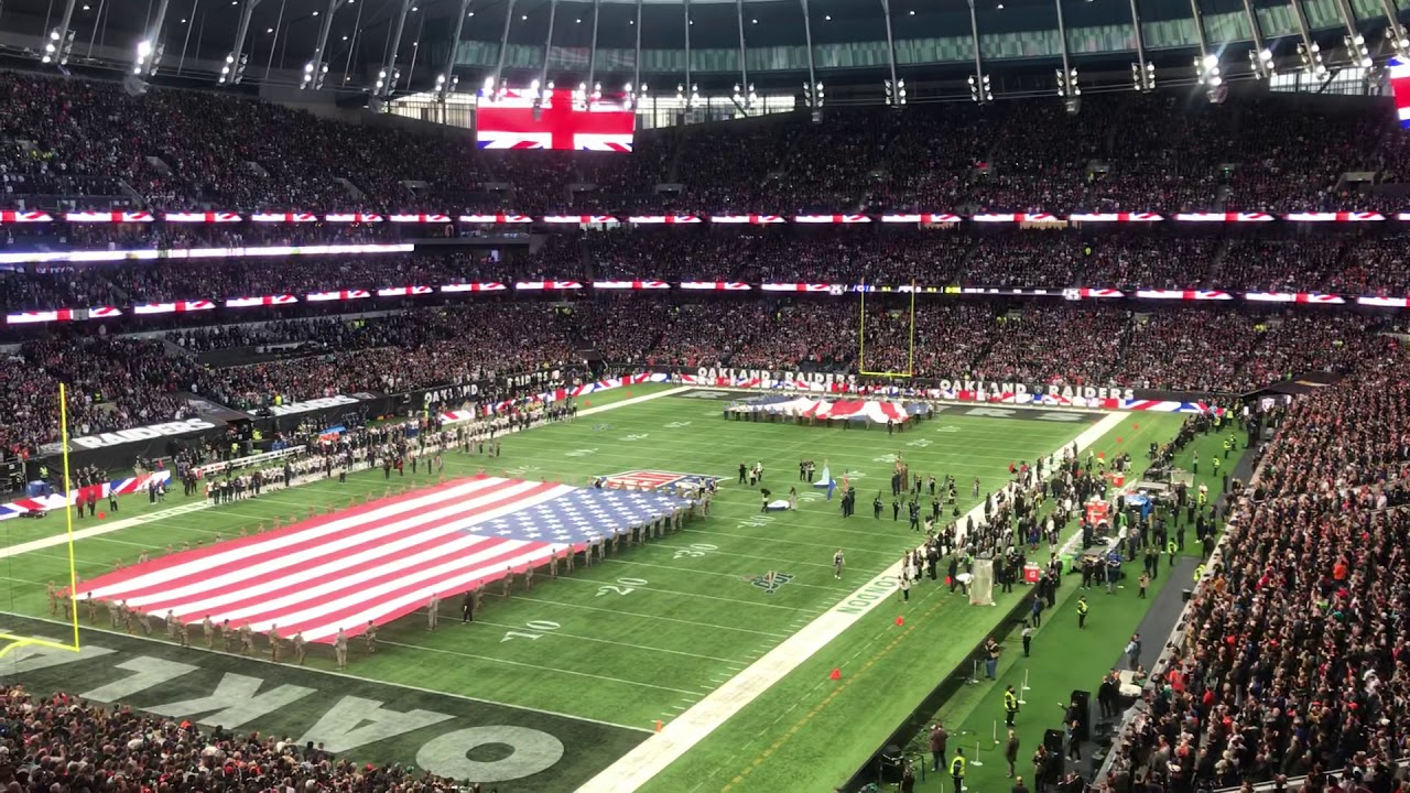 NFL London 2019 - Chicago Bears @ Oakland Raiders - National Anthem ...