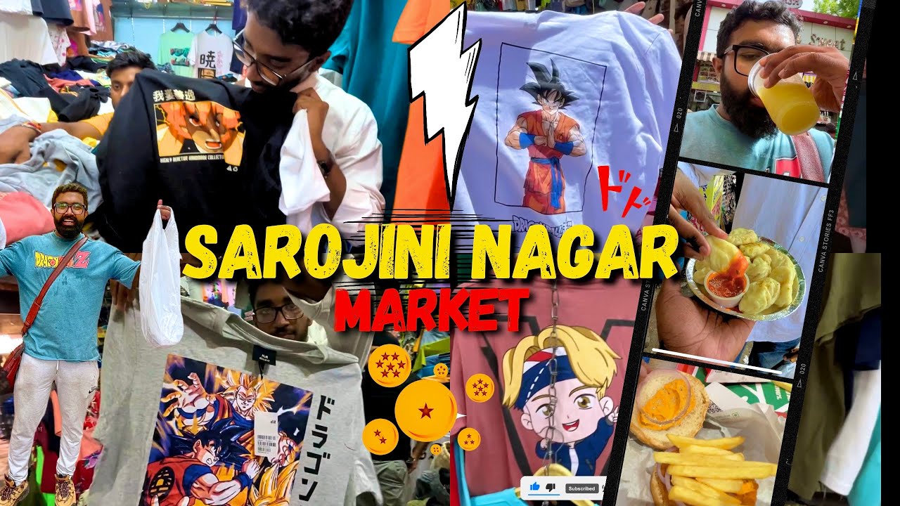 Ultimate Anime T-Shirt Shopping Guide: Sarojini Market & Food Tour # ...