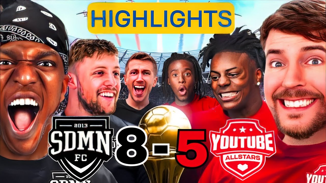 Sidemen FC (8) vs. (5) YouTube All Stars - 2023 Match Highlights - YouTube