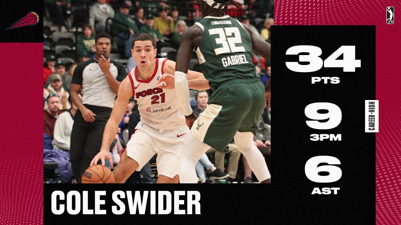 Cole Swider Drops 34 PTS + Career-High 9 3PM in Skyforce Win! - YouTube