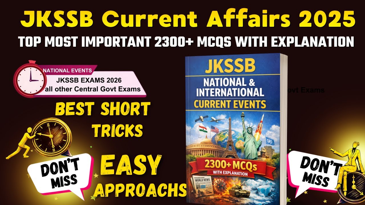 JKSSB Current Affairs 2025 | 2300+ Most Important National ...