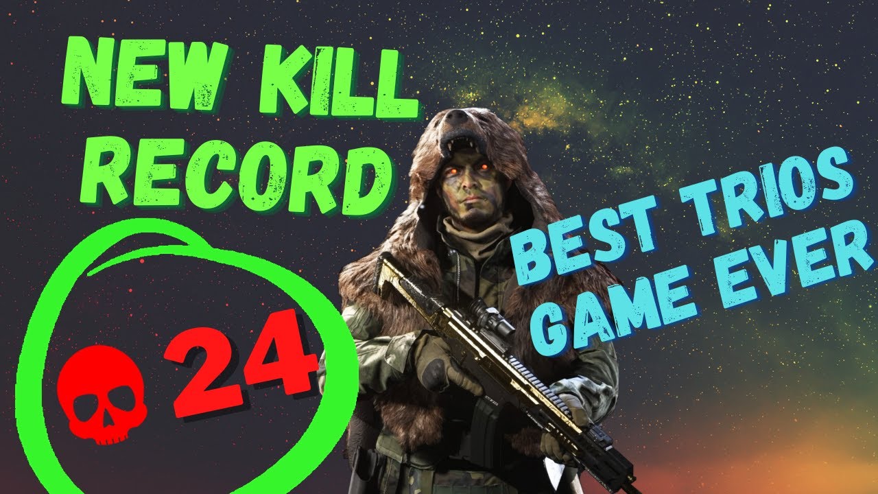 MY BEST TRIOS GAME EVER!! NEW KILL RECORD!! (24 PERSONAL KILLS & 59 ...