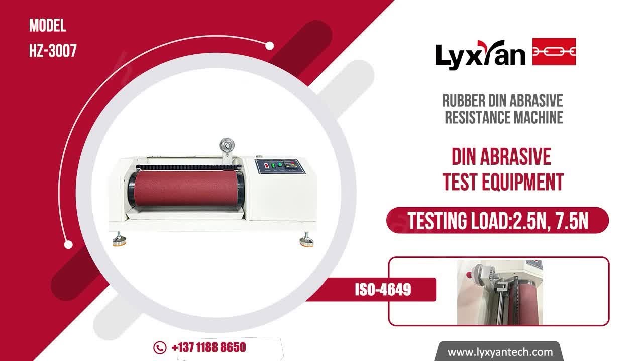 Rubber Din Abrasive Test Equipment ISO-4649 standard - YouTube