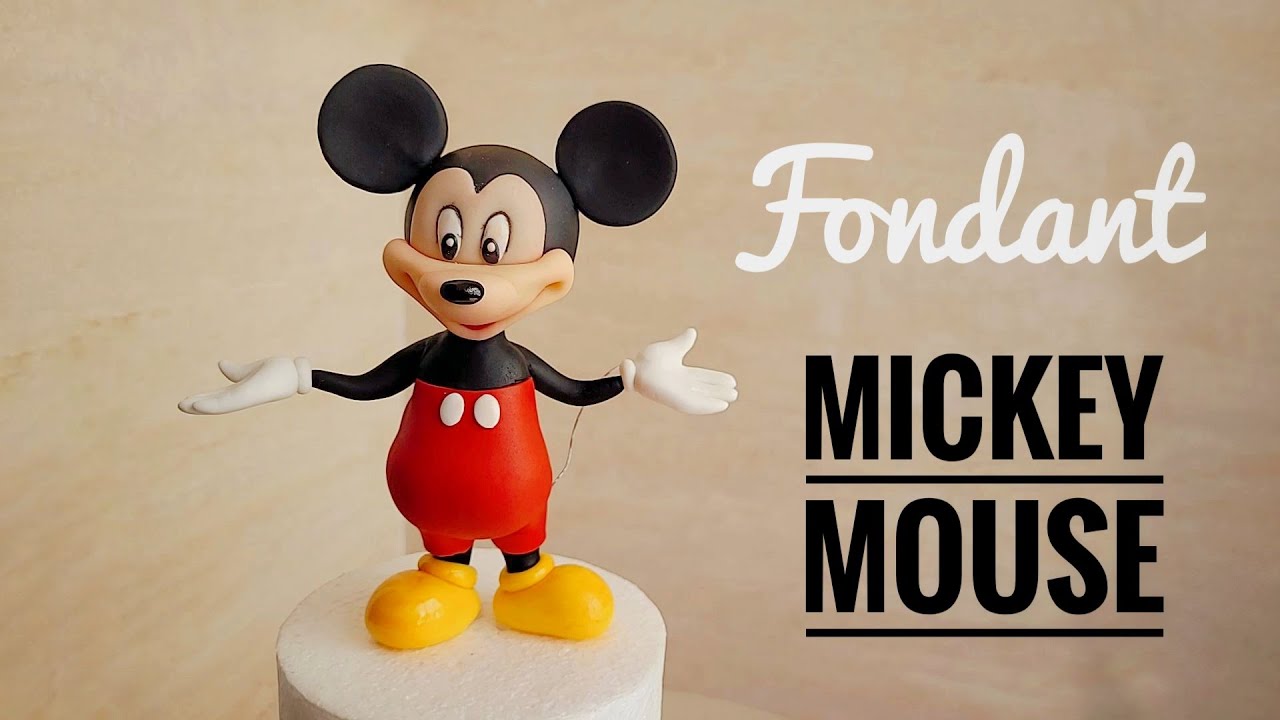 mickey mouse fondant tutorial:mickey mouse fondant cake topper:fondant ...