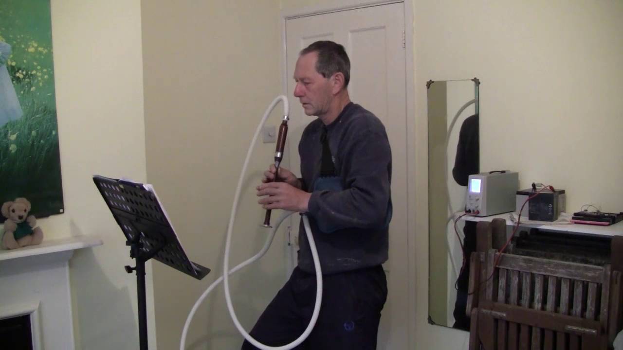 Retreat March played on homemade bagpipes - YouTube