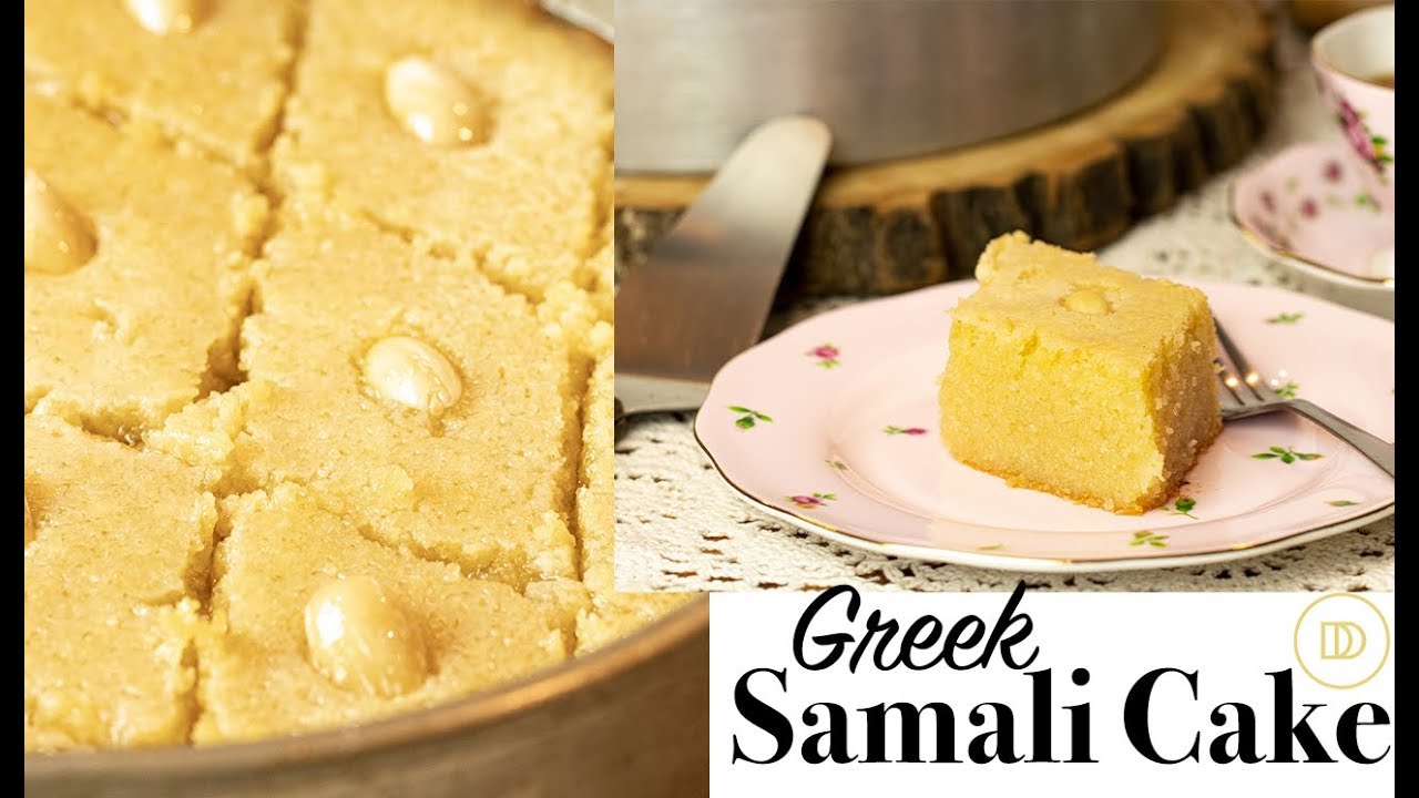 SAMALI: Traditional Greek Semolina Cake in Syrup - YouTube