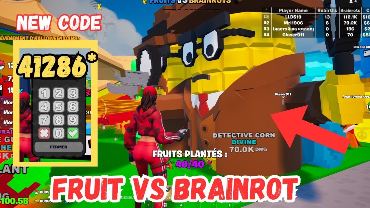 FRUITS VS BRAINROTS MAP FORTNITE CREATIVE pandvil ALL SECRET CODE, NEW ...