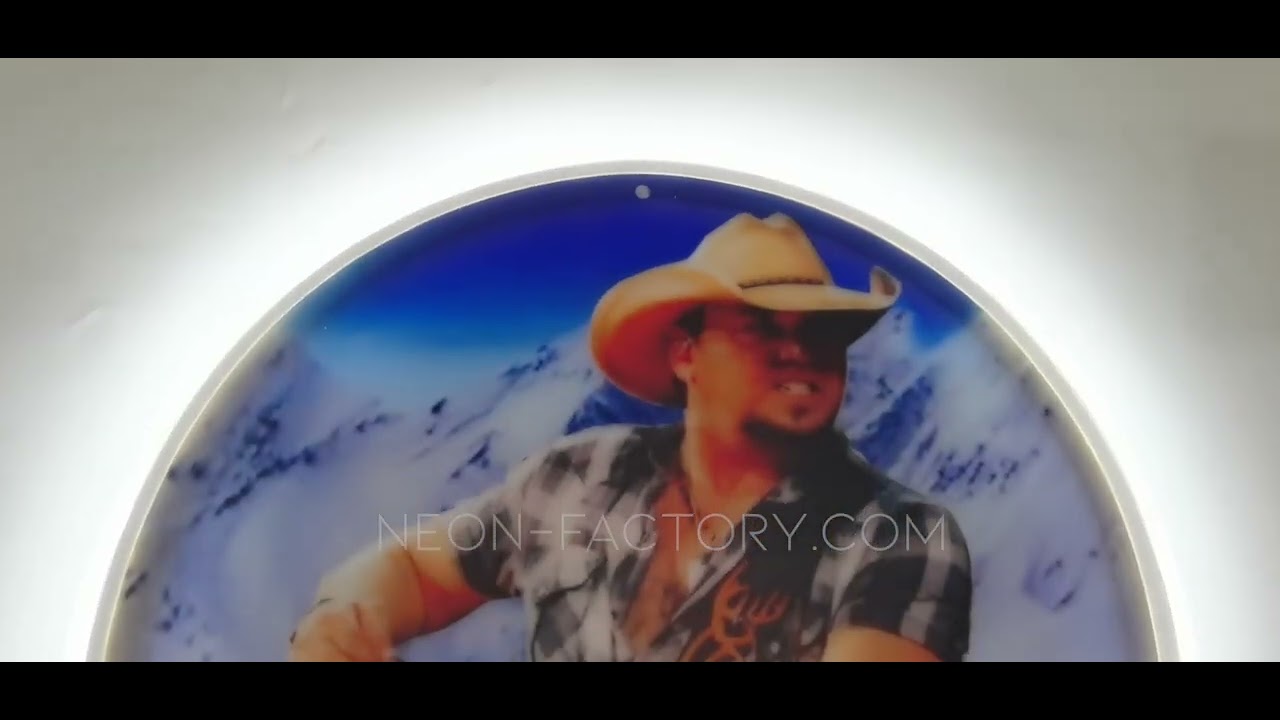 Jason Aldean neon sign made with LED - YouTube