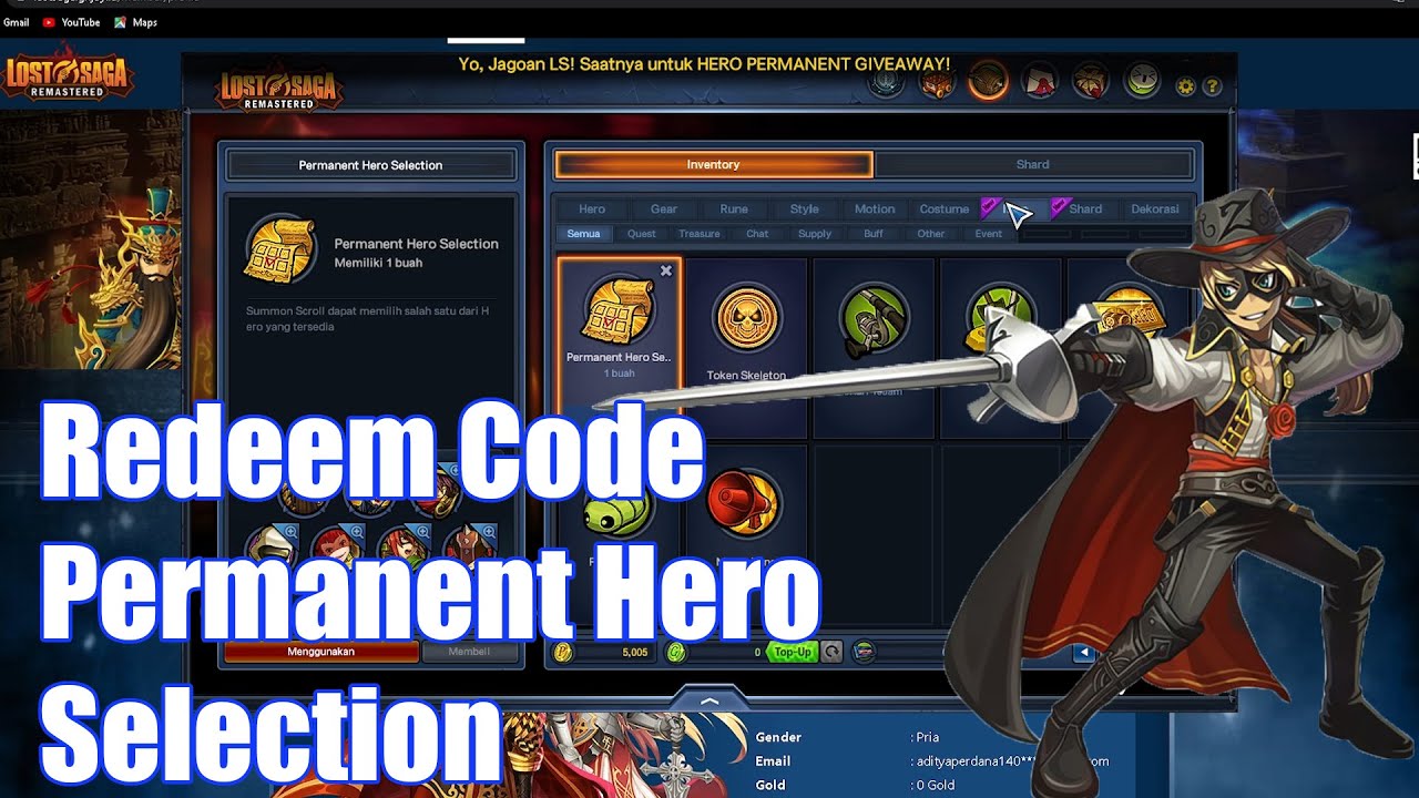 Bebas Pilih Hero Permanen | Lost Saga Remastered - YouTube